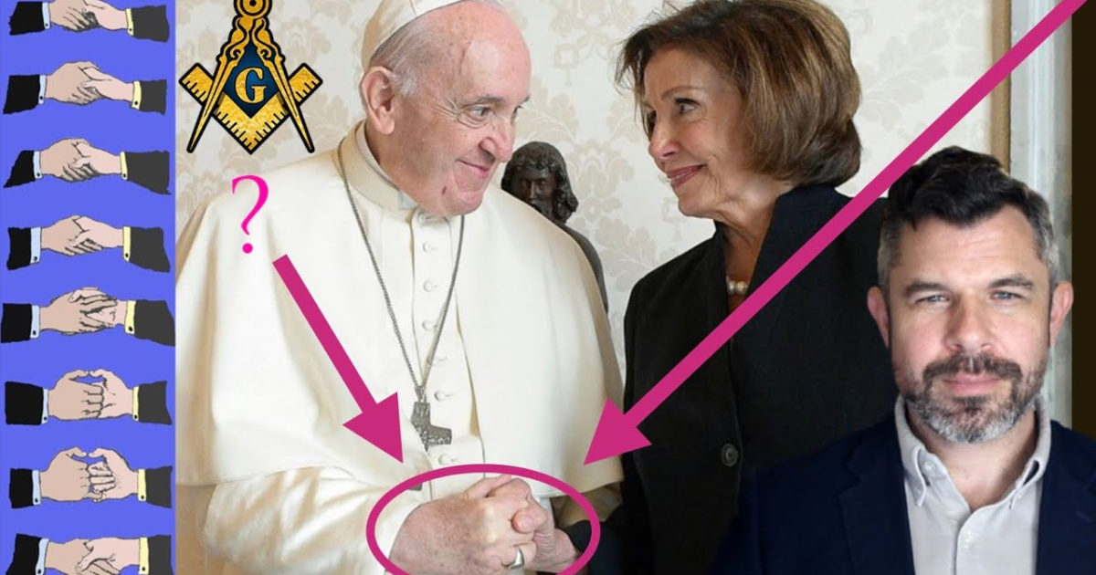764: Freemason Handshake? Pope Francis and Nancy Pelosi Display Odd ...