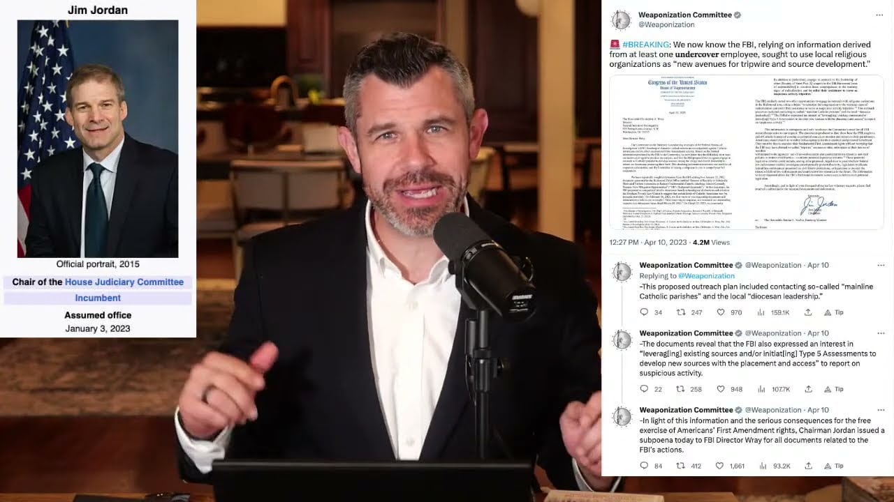 974: Did Rep. Jim Jordan uncover FBI “tripwires” for Catholics ...